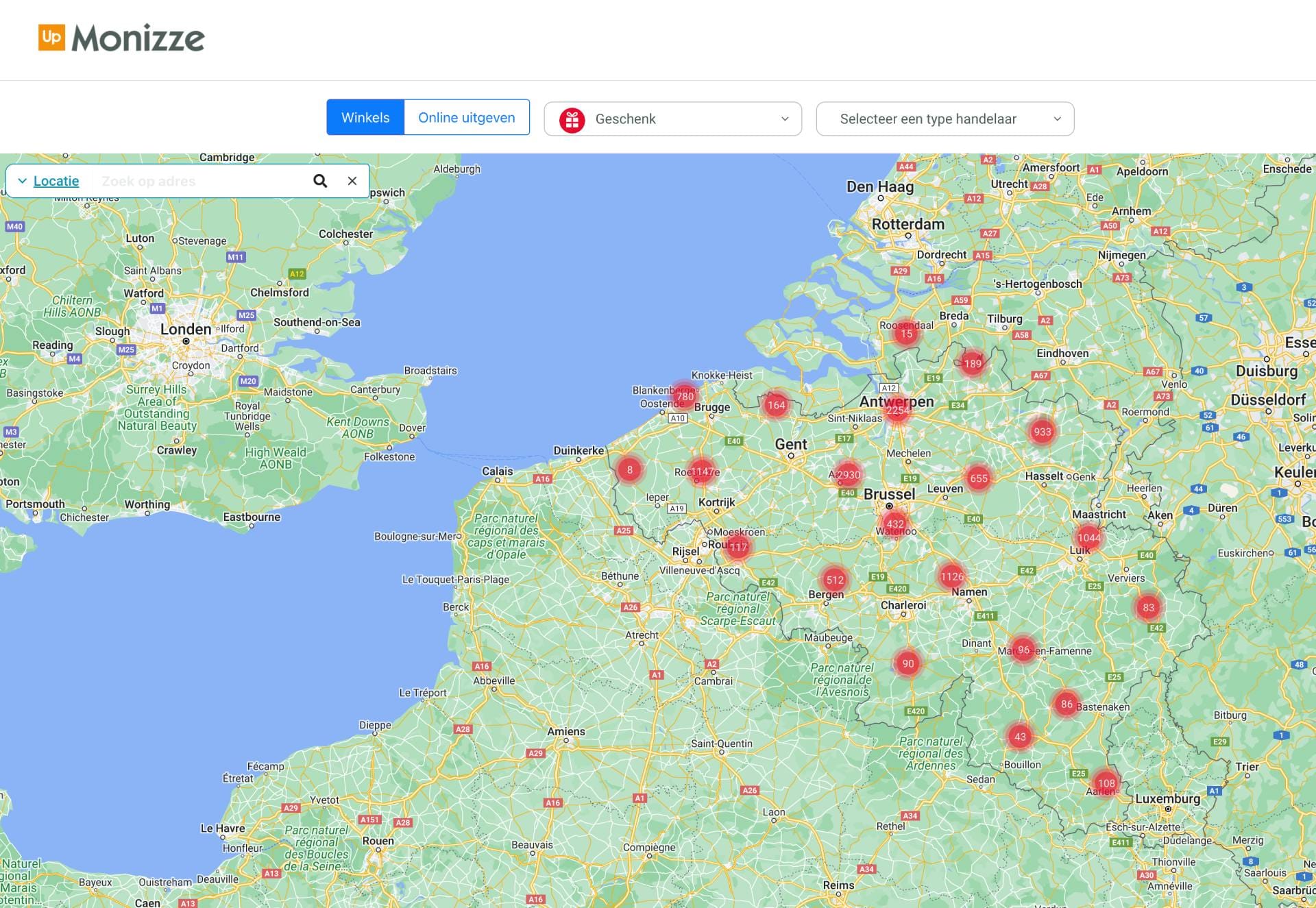 Monizze - Intuïtieve Google Maps Kaart Met Clustering • Localyse