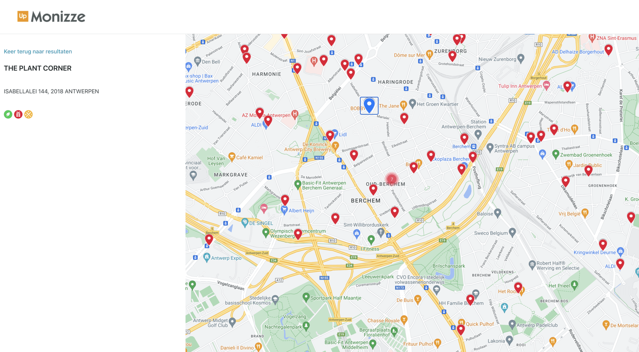 Monizze - Intuïtieve Google Maps Kaart Met Clustering • Localyse